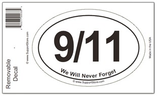 September 11th Bumper Decal - 9/11 Car Decal - Remember 9-11